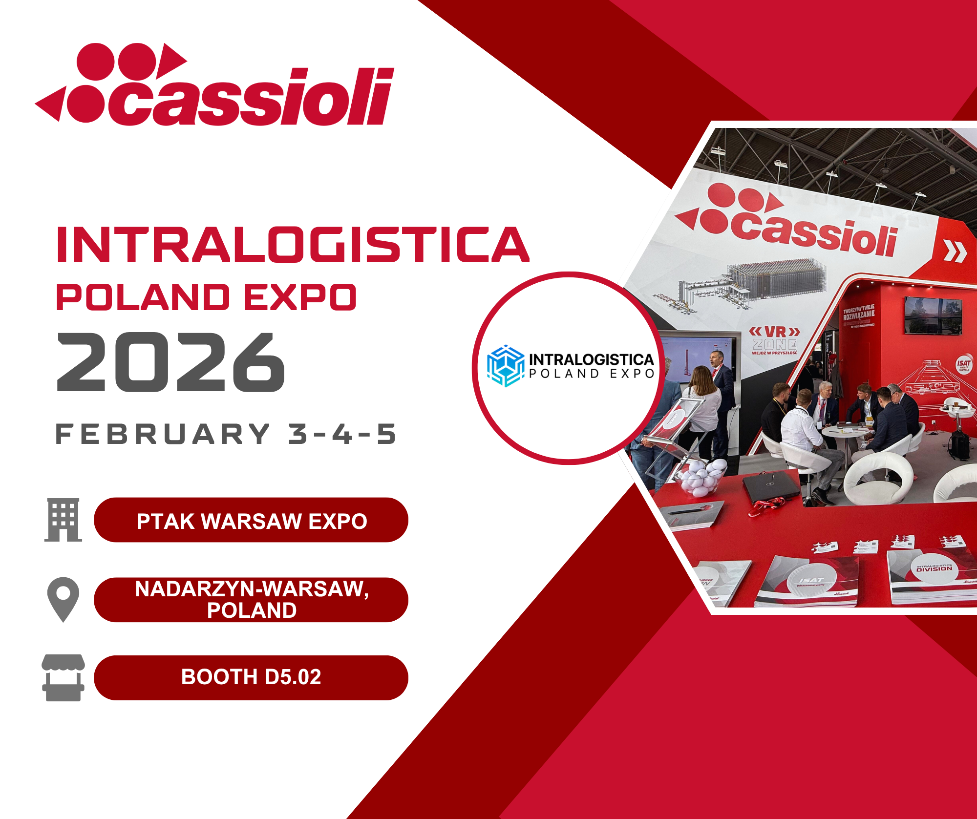 Cassioli presents its automatic solutions at Intralogistica Poland 2026, Warsaw - Cassioli