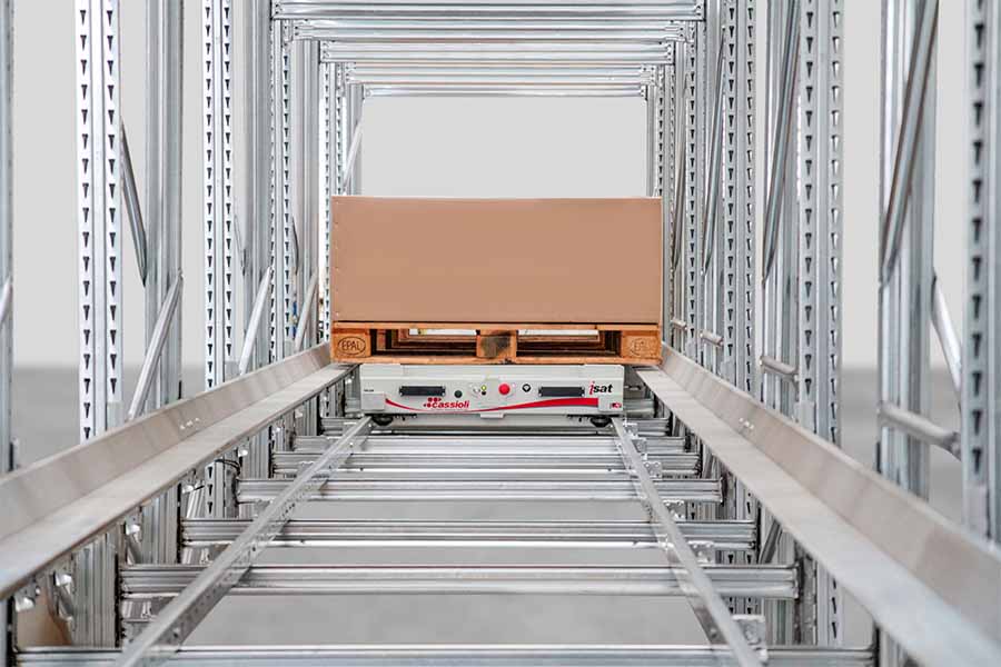 Multi-Depth Automated Warehouse with ISAT Pallet Shuttle | Cassioli