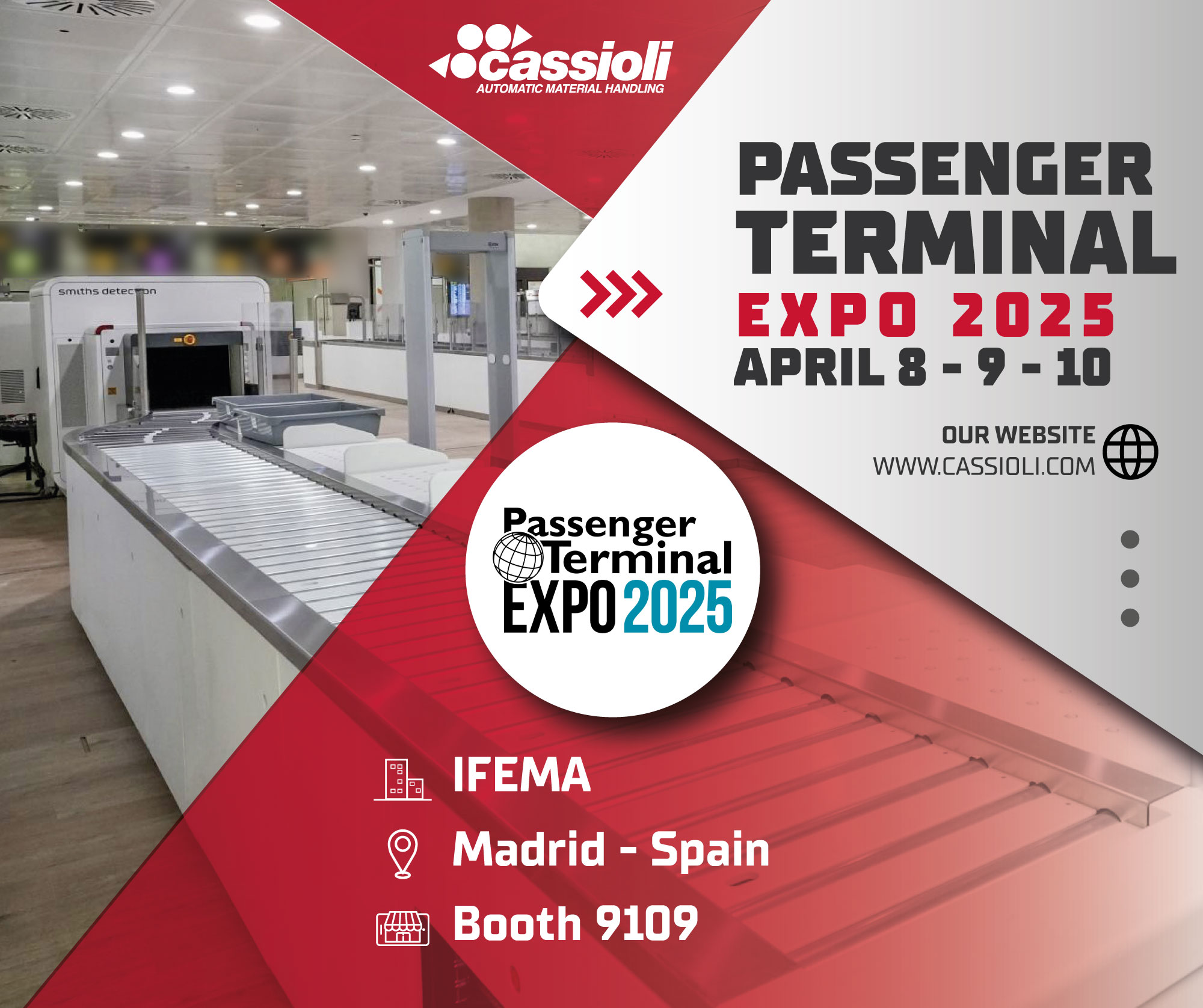 CASSIOLI IS WAITING FOR YOU AT PASSENGER TERMINAL 2025, IN MADRID
